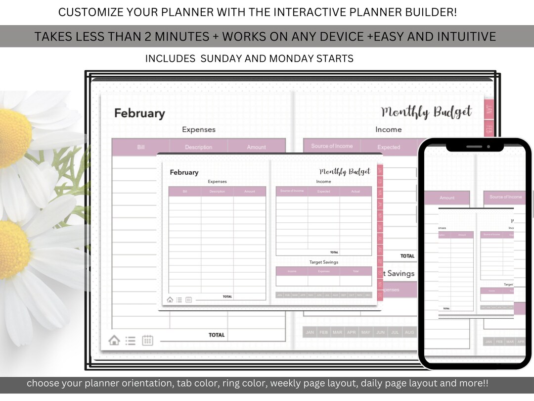 Hyperlinks Planner Goodnotes Planner Plr Canva Template - Etsy