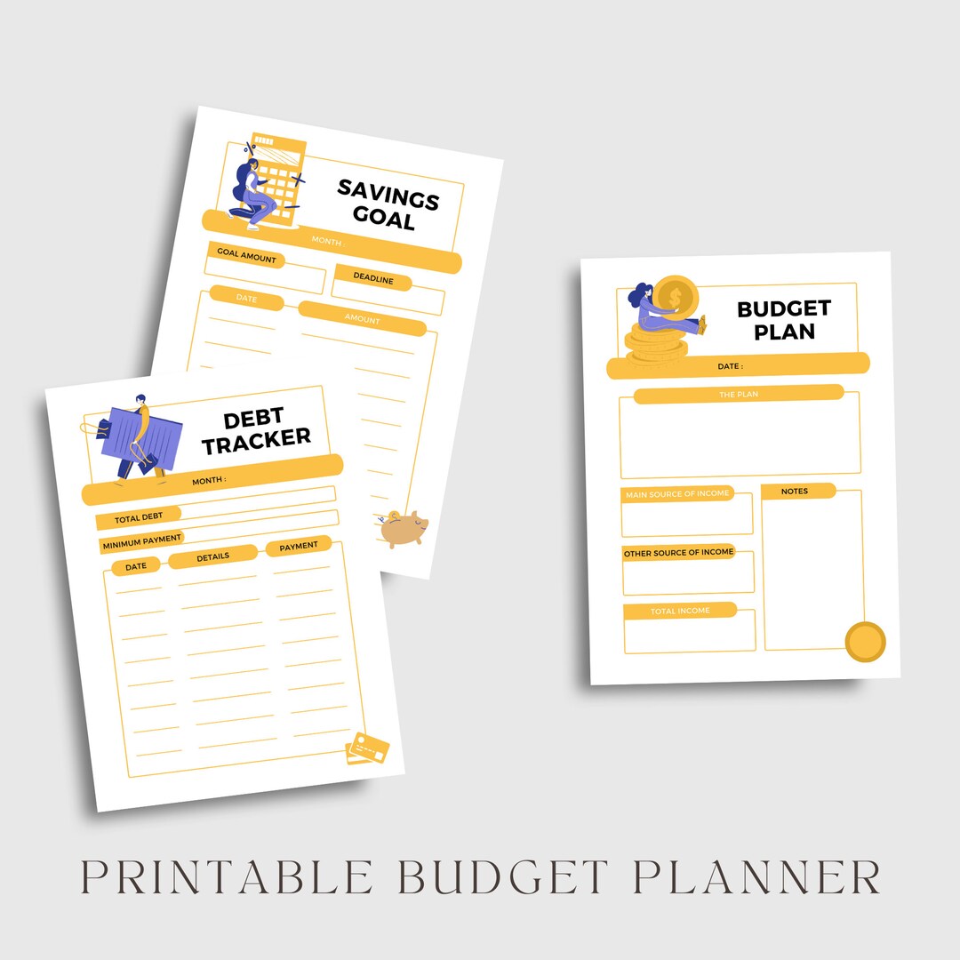 Modern Budget Planner Illustrated Design Simplify Your Finances - Etsy