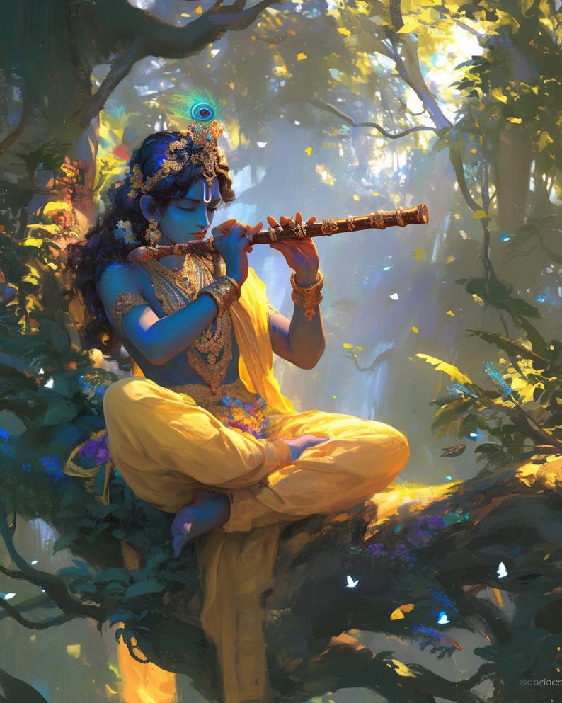 The Divine Melody: Krishna’s Birthday - Etsy