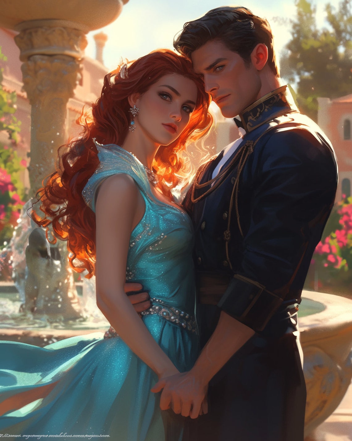 Garden of Love: Ariel and Eric’s Twilight Stroll - Etsy