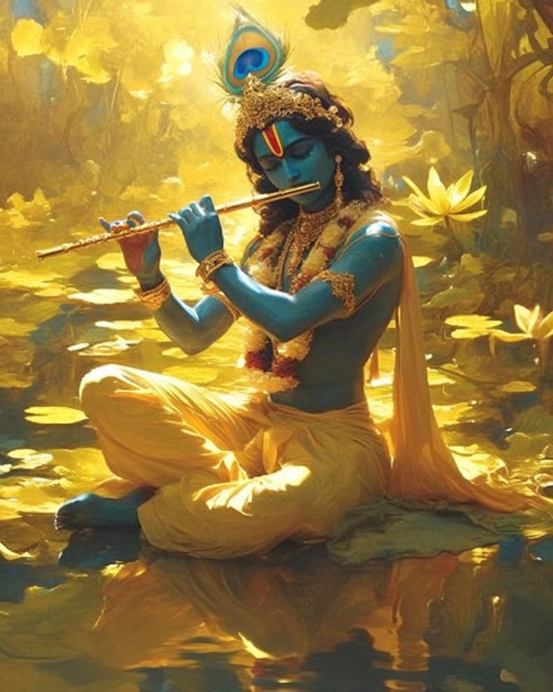 The Divine Melody: Krishna’s Birthday - Etsy
