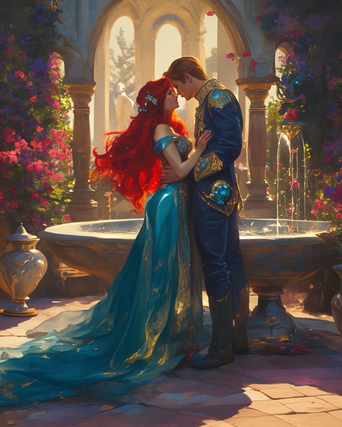 Garden of Love: Ariel and Eric’s Twilight Stroll - Etsy
