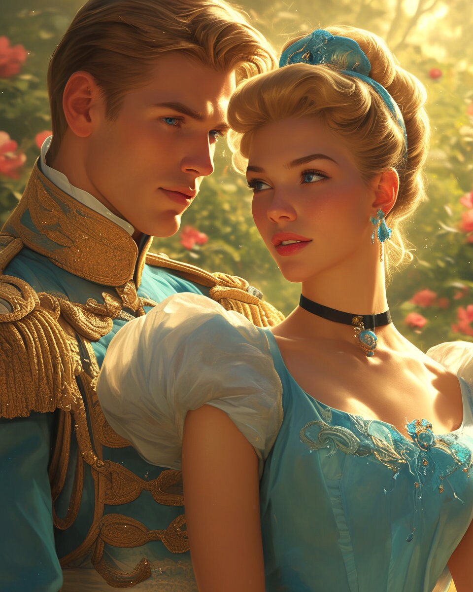 Enchanted Garden Romance: Cinderella and Prince Charming - Etsy