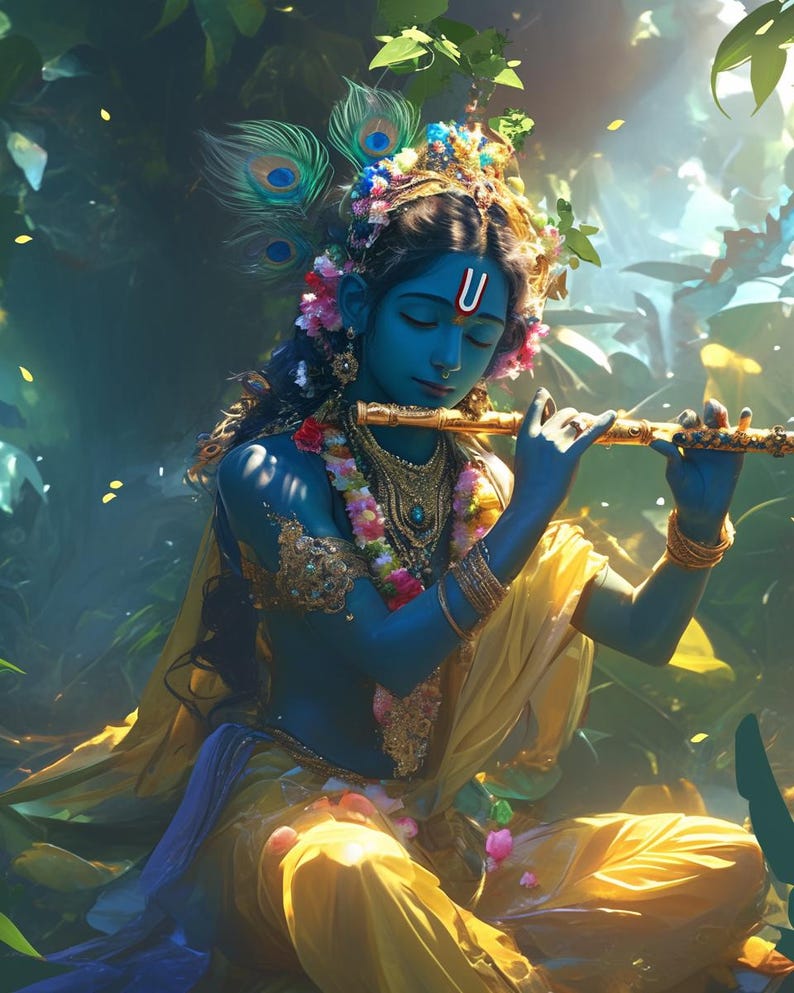 The Divine Melody: Krishna’s Birthday - Etsy