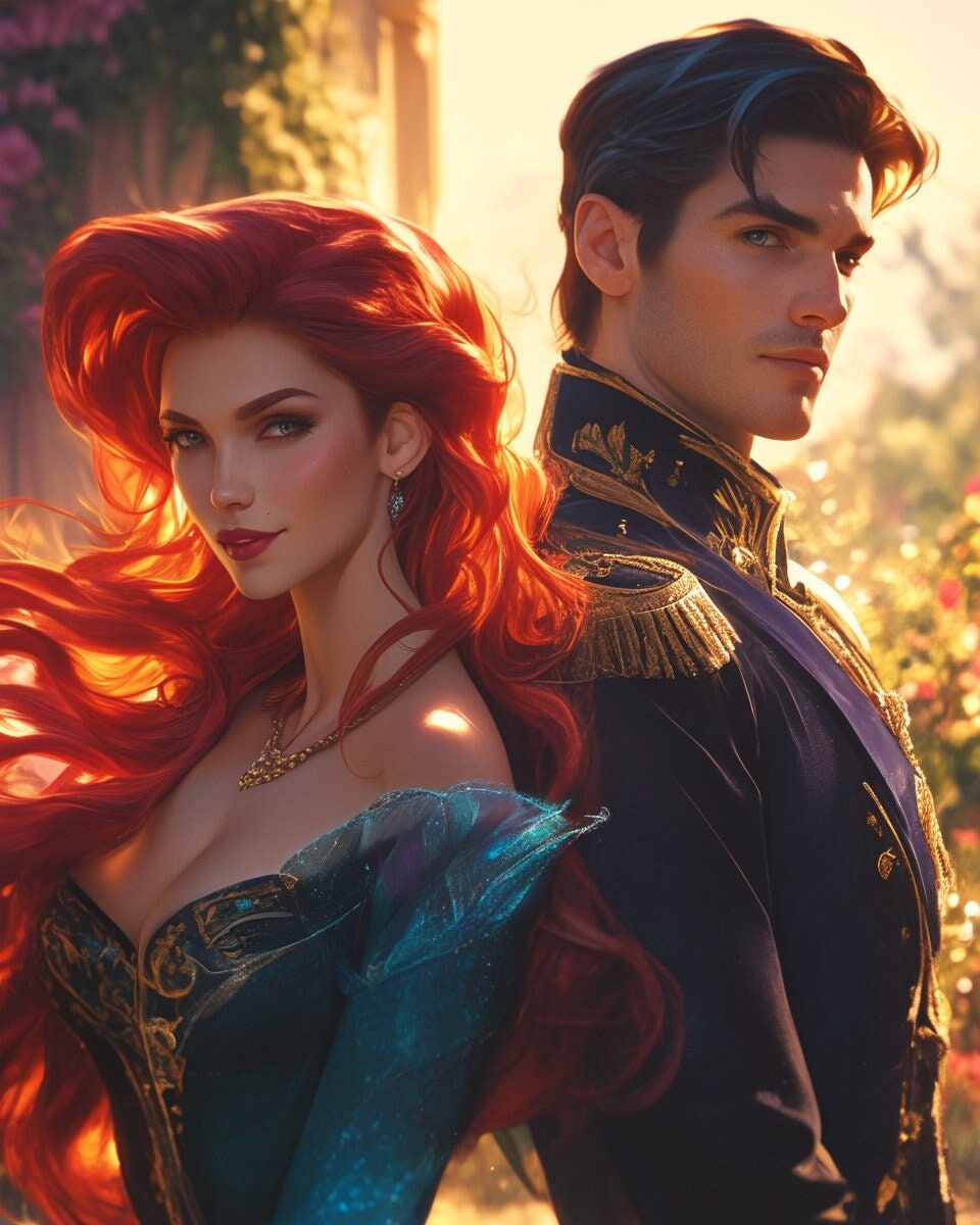 Garden of Love: Ariel and Eric’s Twilight Stroll - Etsy