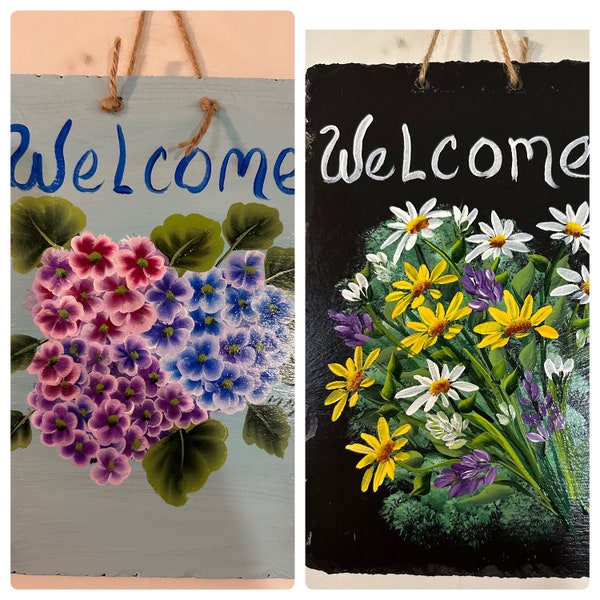 Slate Welcome Sign - Etsy