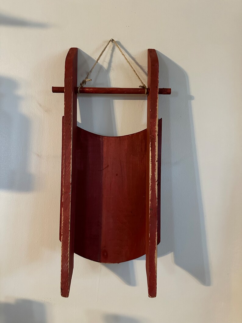 Hand Painted Wooden Sled. Christmas Gift, Snowman Porch Decor, Hand ...