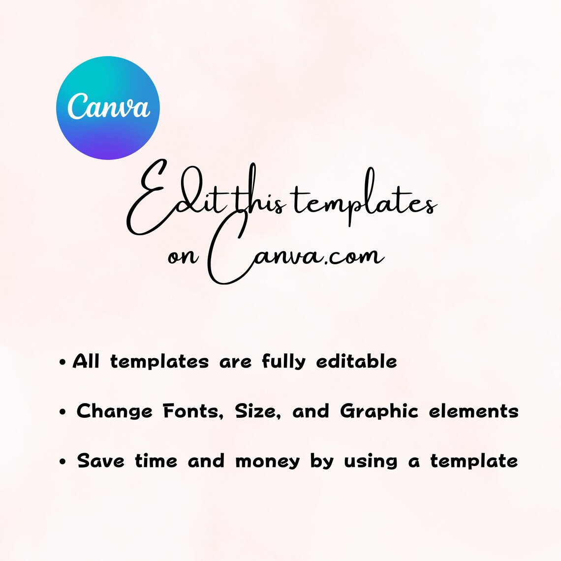 2024 Fully Editable Calendar Canva Template Frame Bundle | Instant ...