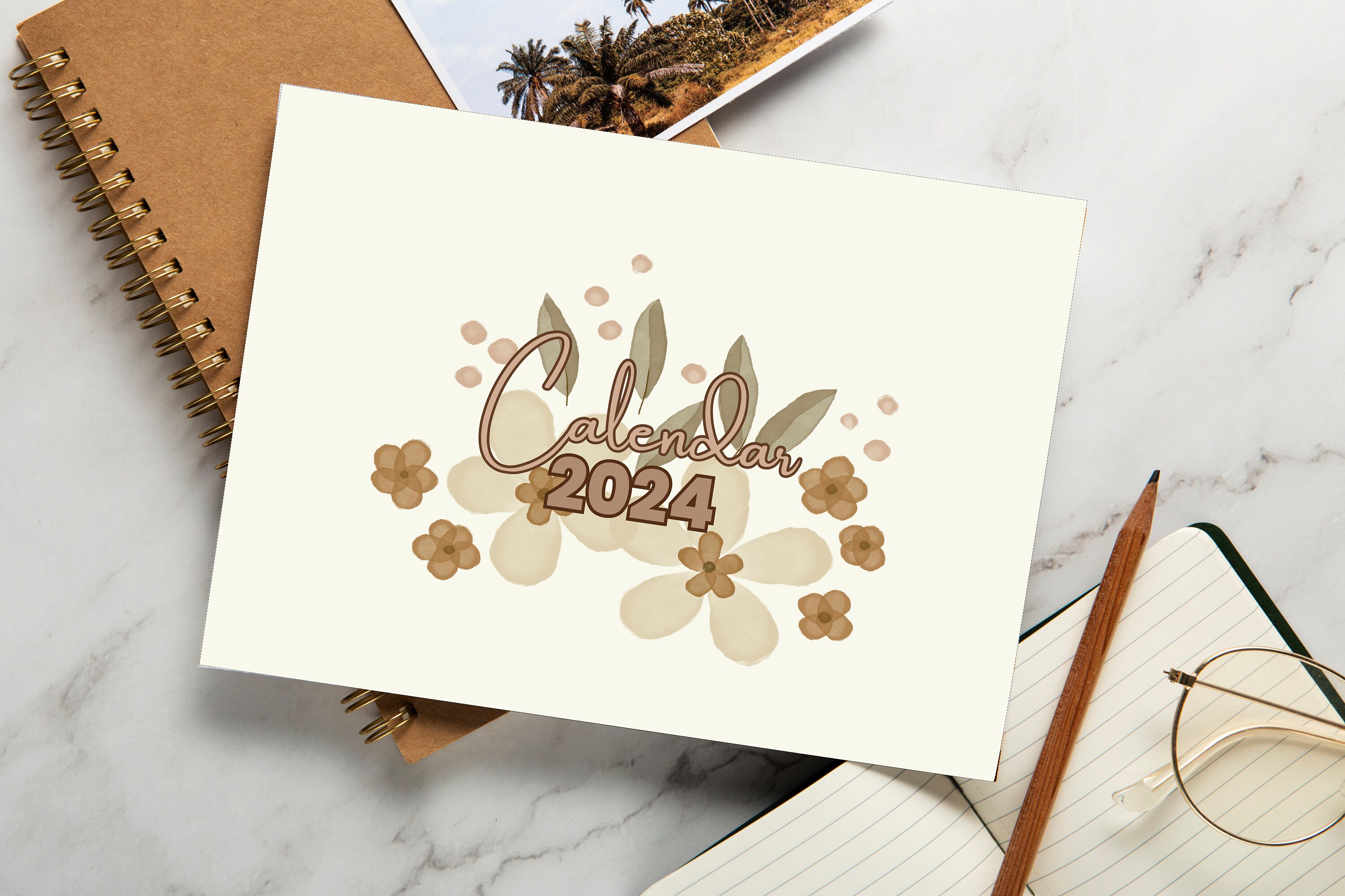 2024 Printable Calendar | A4, Letter, A3, Ledger | Monday & Sunday ...