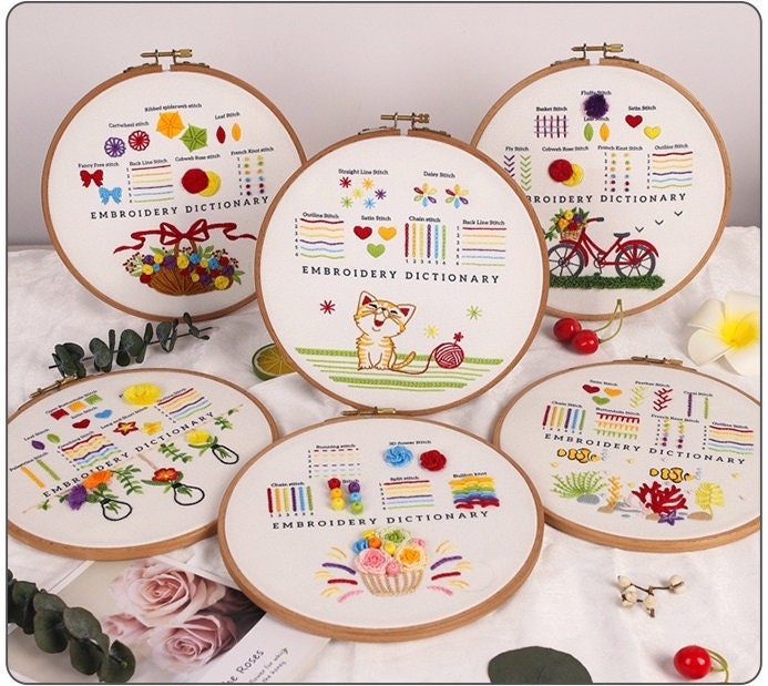 Beginner Embroidery Kit Hand Embroidery Cross Stitch Fabric With ...