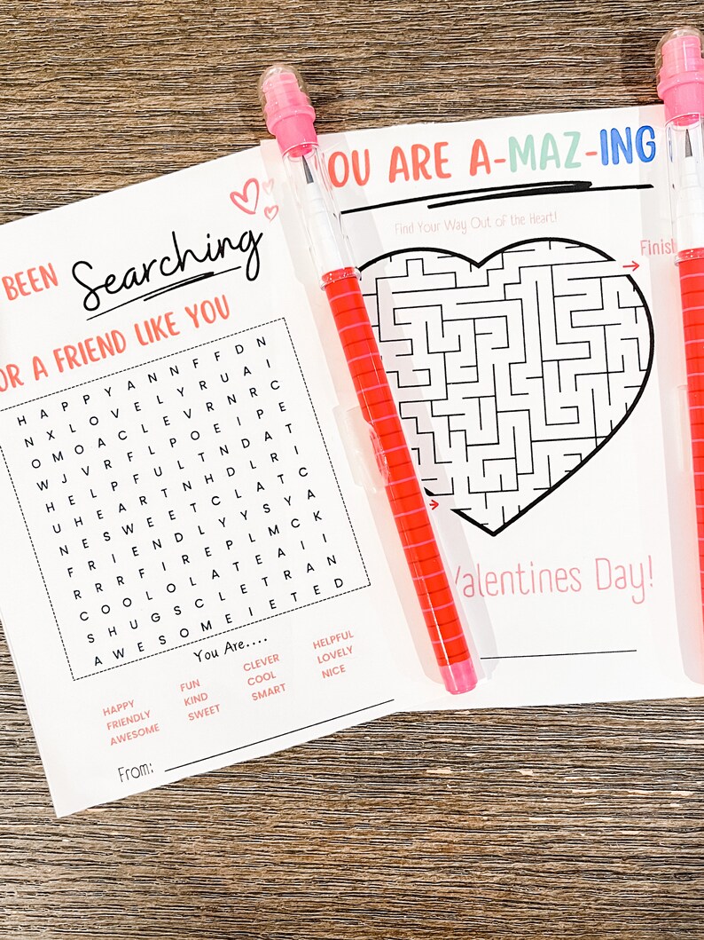 Word Search Valentine Day Printable, Maze Valentine Day Printable ...