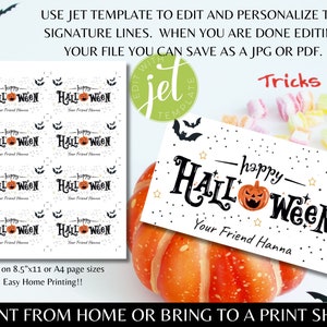Printable Halloween Gift Tag, Happy Halloween Printable Tag, Halloween ...