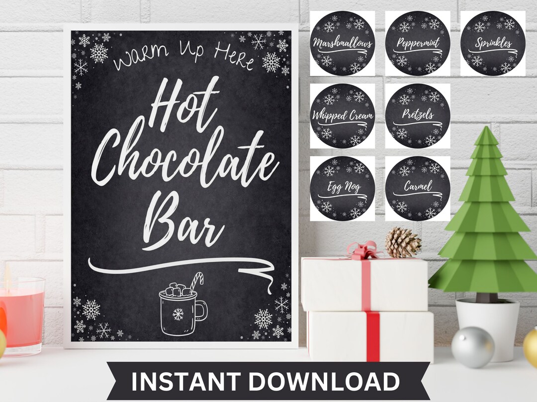 PRINTABLE: Hot Chocolate Bar Labels Hot Chocolate Bar - Etsy