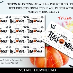 Printable Halloween Gift Tag, Happy Halloween Printable Tag, Halloween ...