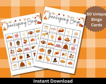 Printable Thanksgiving Bingo, Thanksgiving Bingo Game, Thanksgiving ...