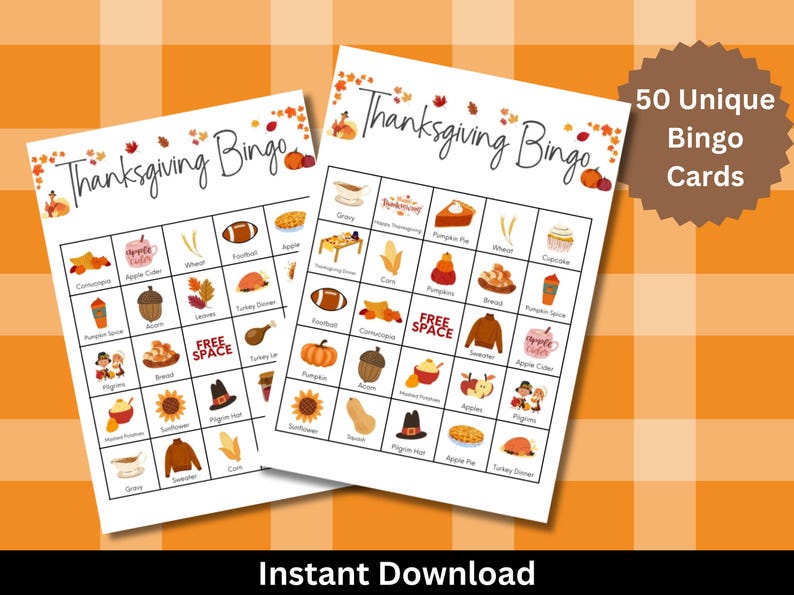 Printable Thanksgiving Bingo, Thanksgiving Bingo Game, Thanksgiving ...