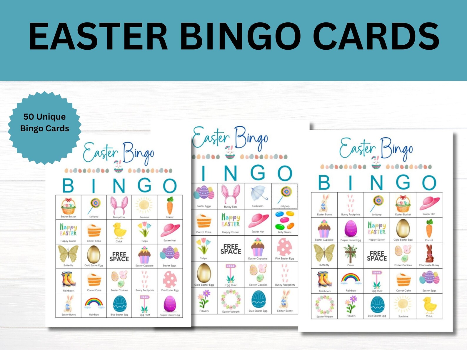 Easter Bingo, Easter Bingo Game, Easter Bingo Cards, Easter Activity ...