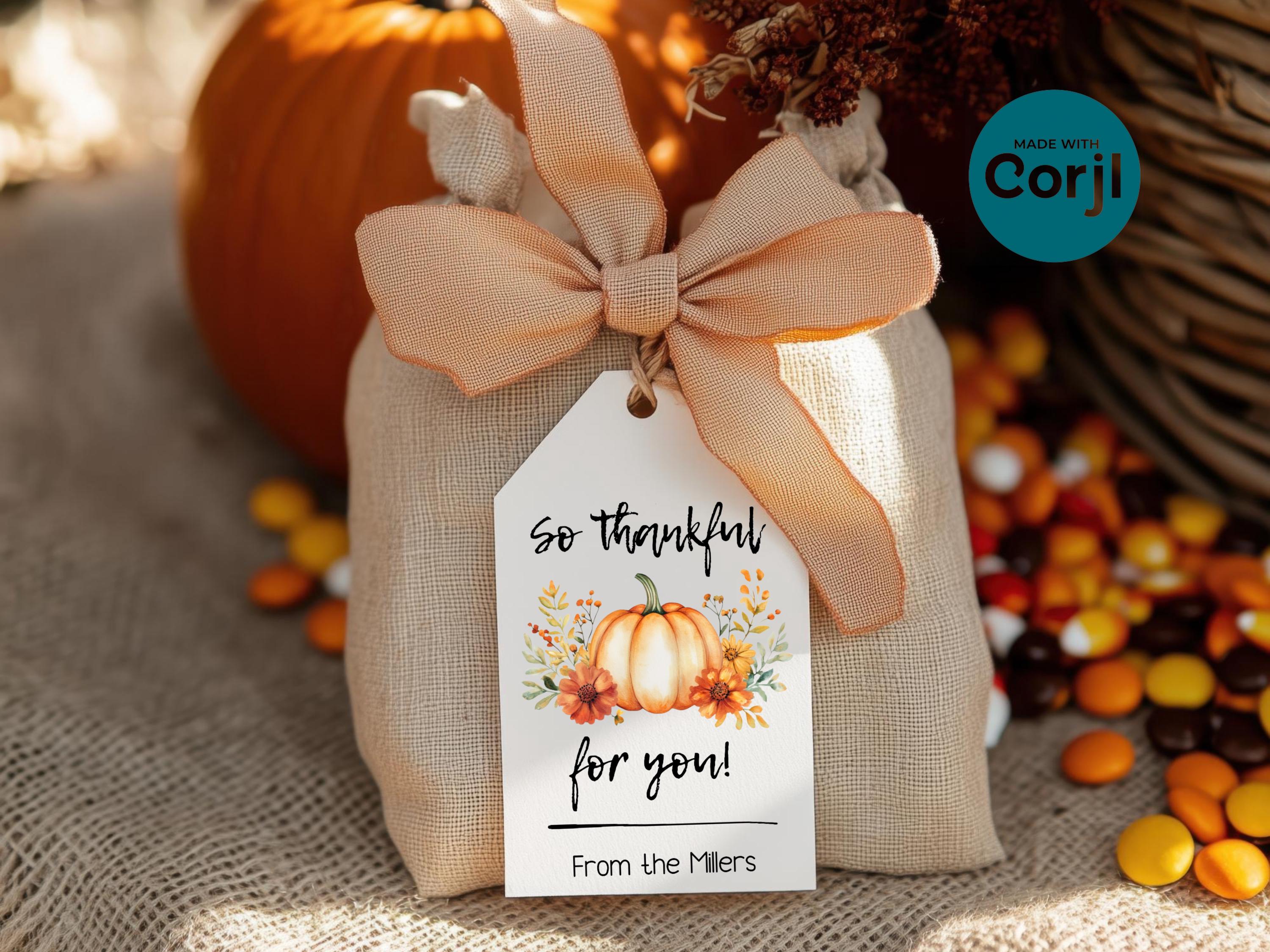 Thanksgiving Gift Tag, Thankful Gift Tag, Fall Thankful Gift Tag ...