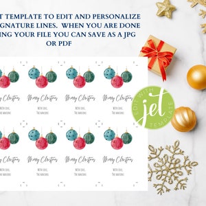 Merry Christmas Gift Tag, Gift Tag Printable, Printable Christmas Tag ...
