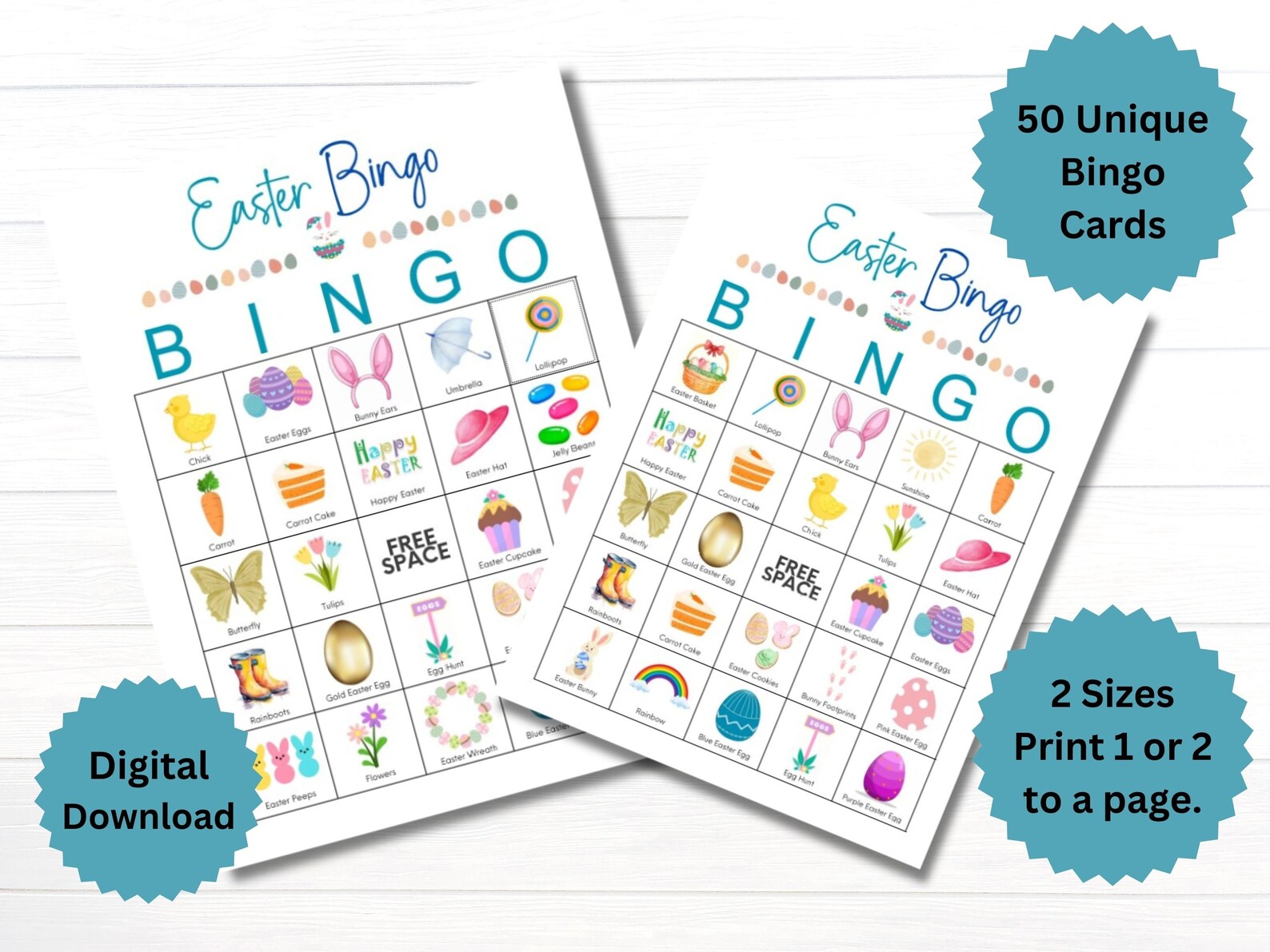 Easter Bingo, Easter Bingo Game, Easter Bingo Cards, Easter Activity ...