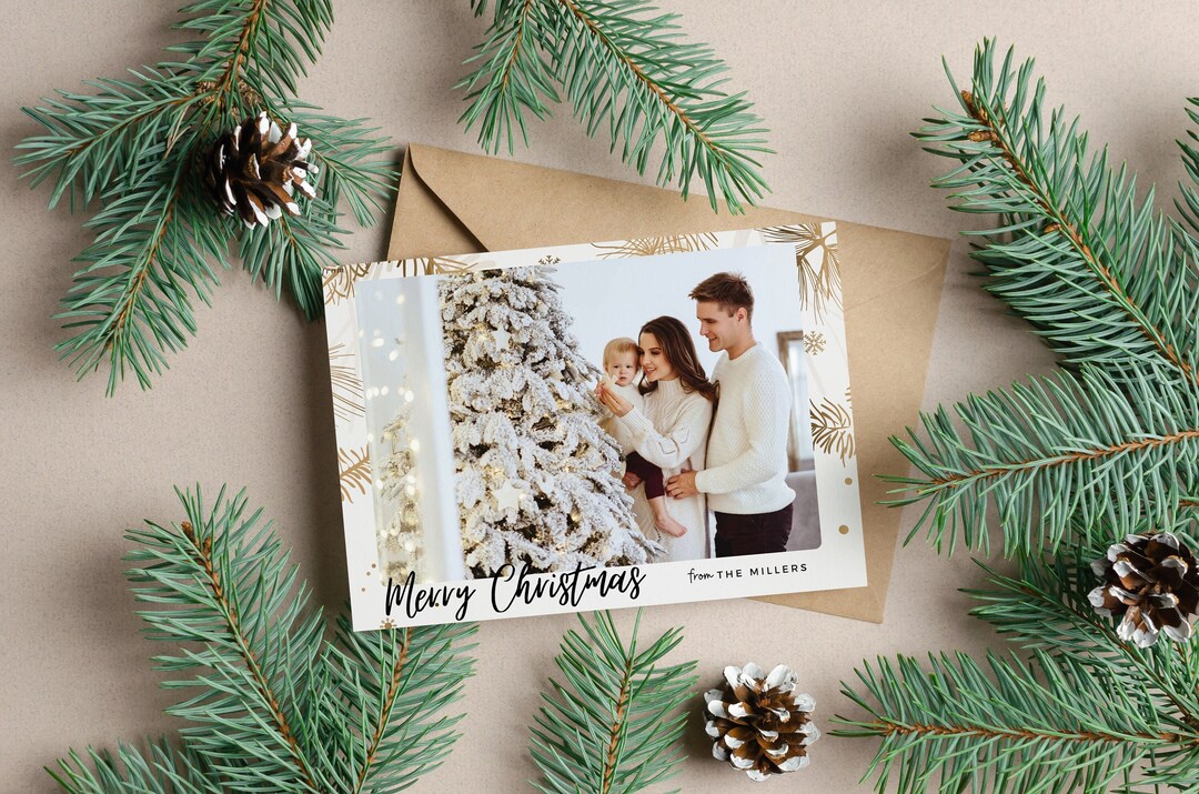 Christmas Photo Card Template, Printable Holiday Card, Christmas Card ...