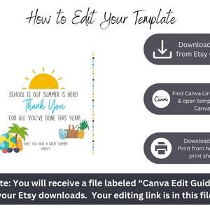 Teacher Gift Printable Gift Tag, End of School Year Teacher Gift Tag ...