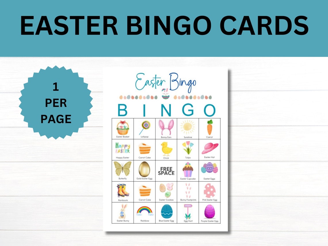 Easter Bingo, Easter Bingo Game, Easter Bingo Cards, Easter Activity ...