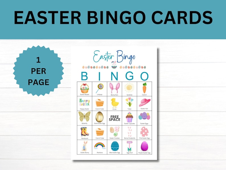 Easter Bingo, Easter Bingo Game, Easter Bingo Cards, Easter Activity ...