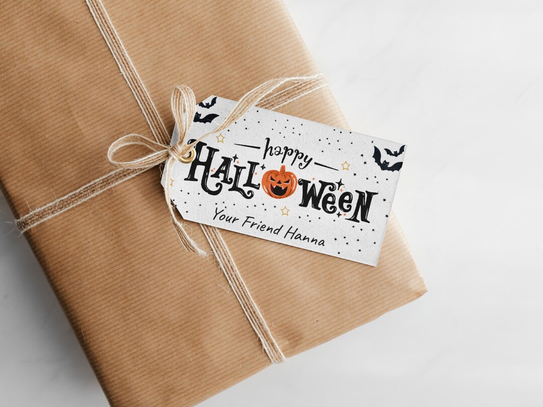 Printable Halloween Gift Tag, Happy Halloween Printable Tag, Halloween ...