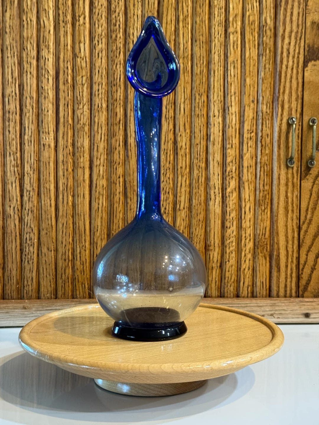 RARE and Unique Colbalt Blue Persian Swan Neck Tear Catcher Bottle ...