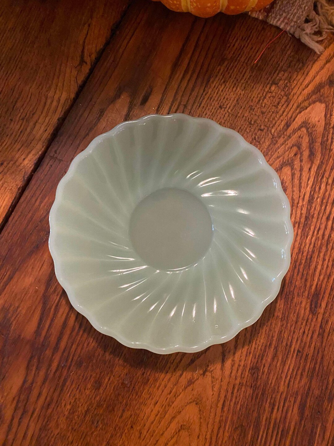 Vintage Anchor Hocking Green Jadeite Shell Saucer - 6 Inch - Etsy