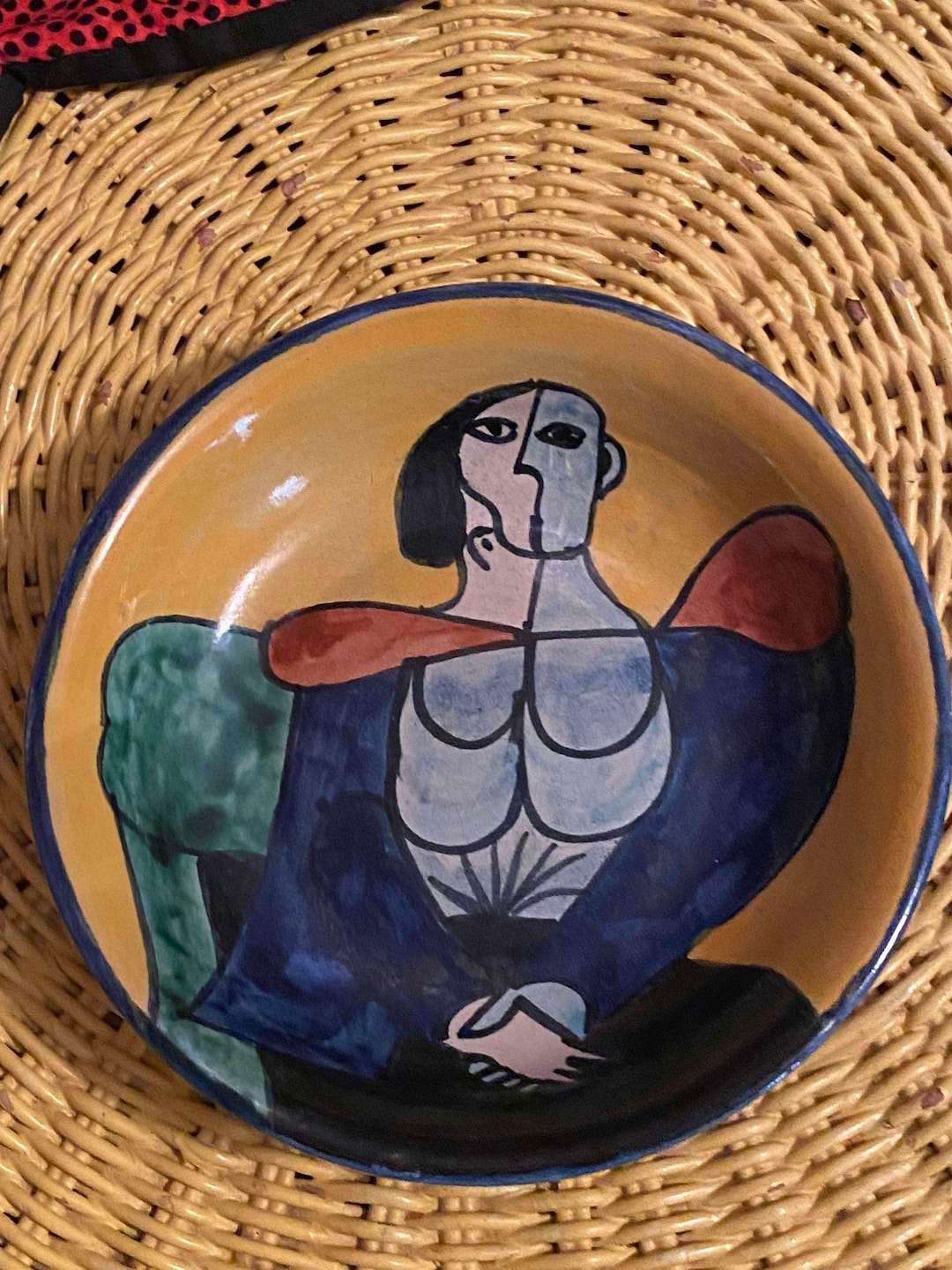 Artist Signed Hechoen Amora Mexico Handmade Hand Thrown Pottery Bowl ...