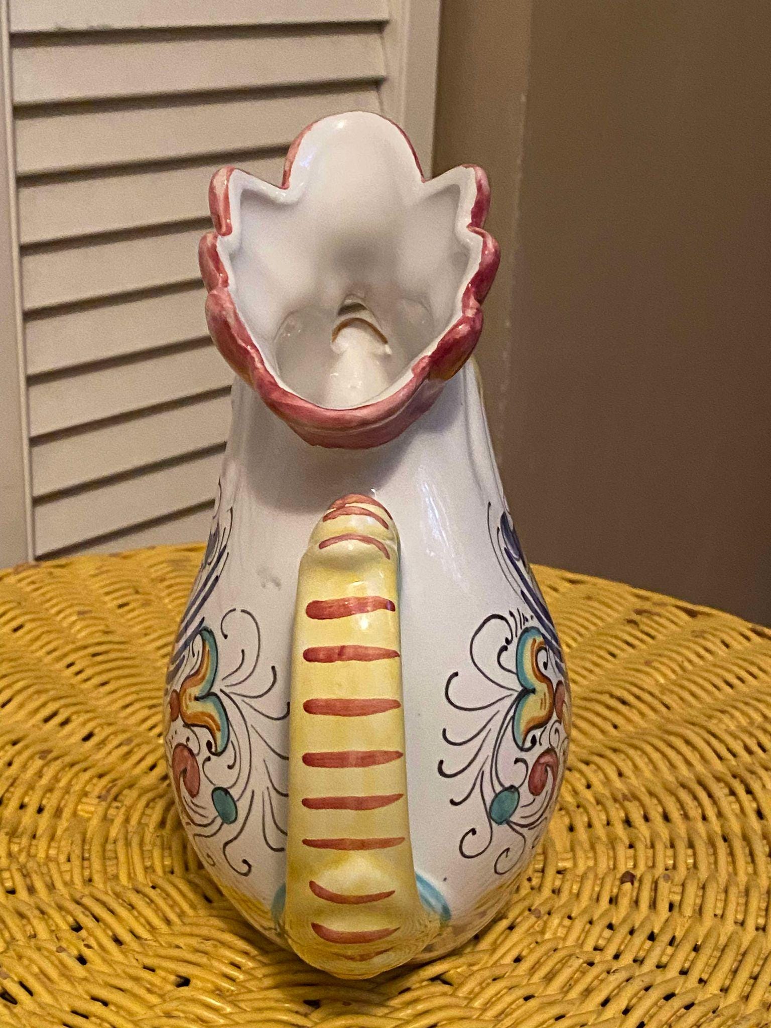Vintage William Sonoma Ceramic Rooster Made in Italy With Painted ...