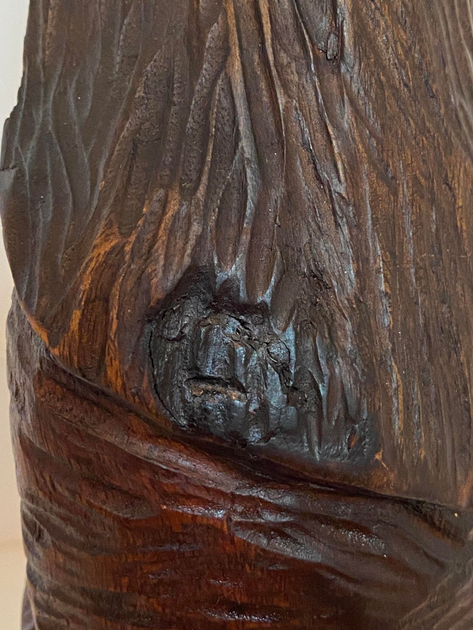 Vintage Hand Carved Wooden African Monk Statue: Signed Detail - Etsy