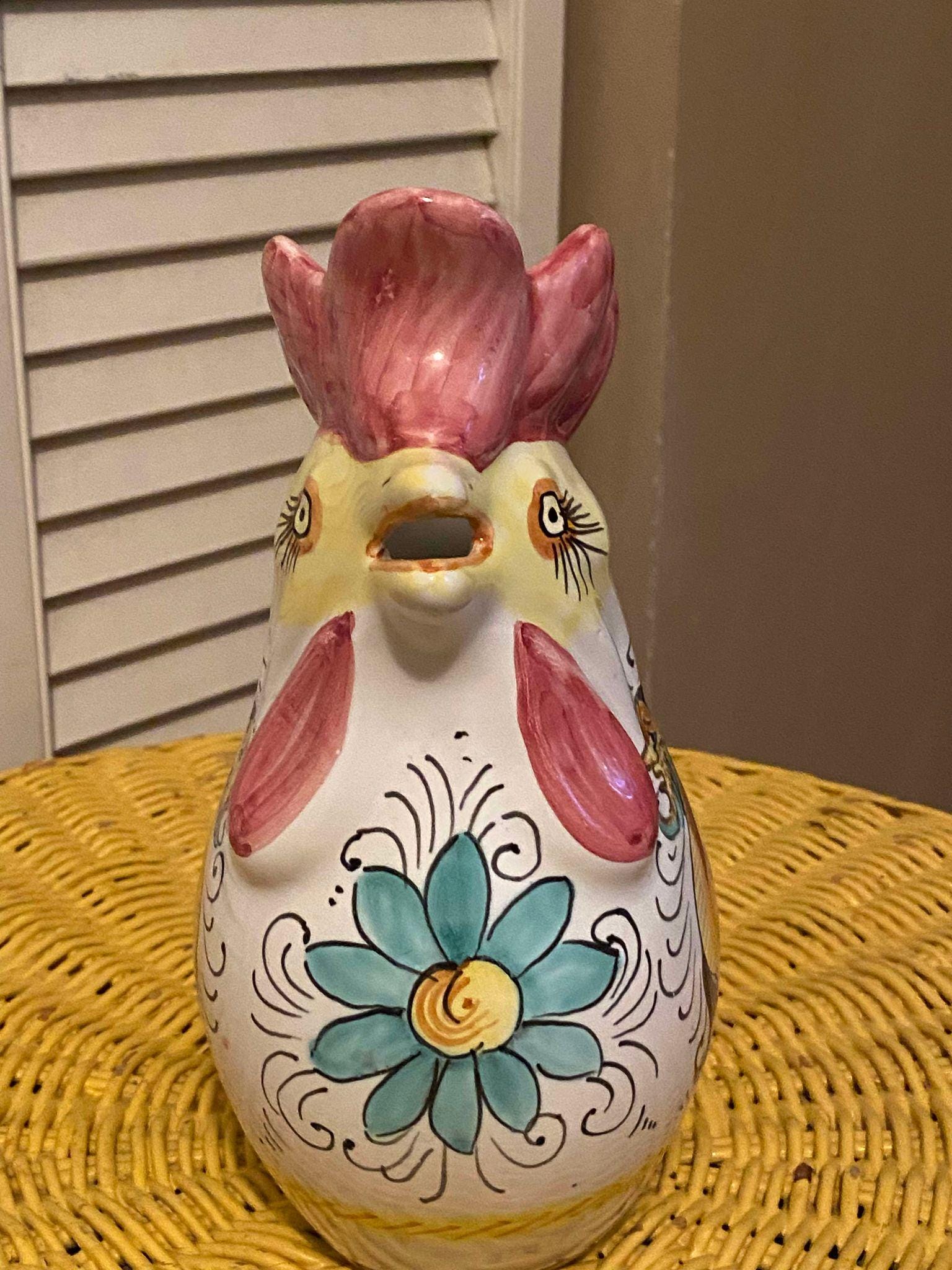 Vintage William Sonoma Ceramic Rooster Made in Italy With Painted ...