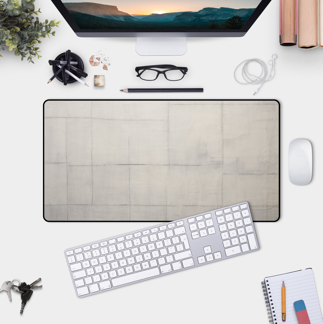 Minimal Gamer Pad Artistic Desk Mat and Mouse Pad With - Etsy