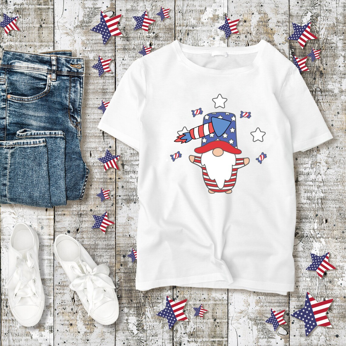 4th of July Gnome Svg Png, Patriotic Gnomes Svg Bundle, Independence ...