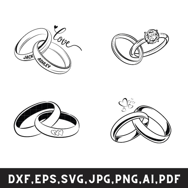 Wedding Ring Svg - Etsy