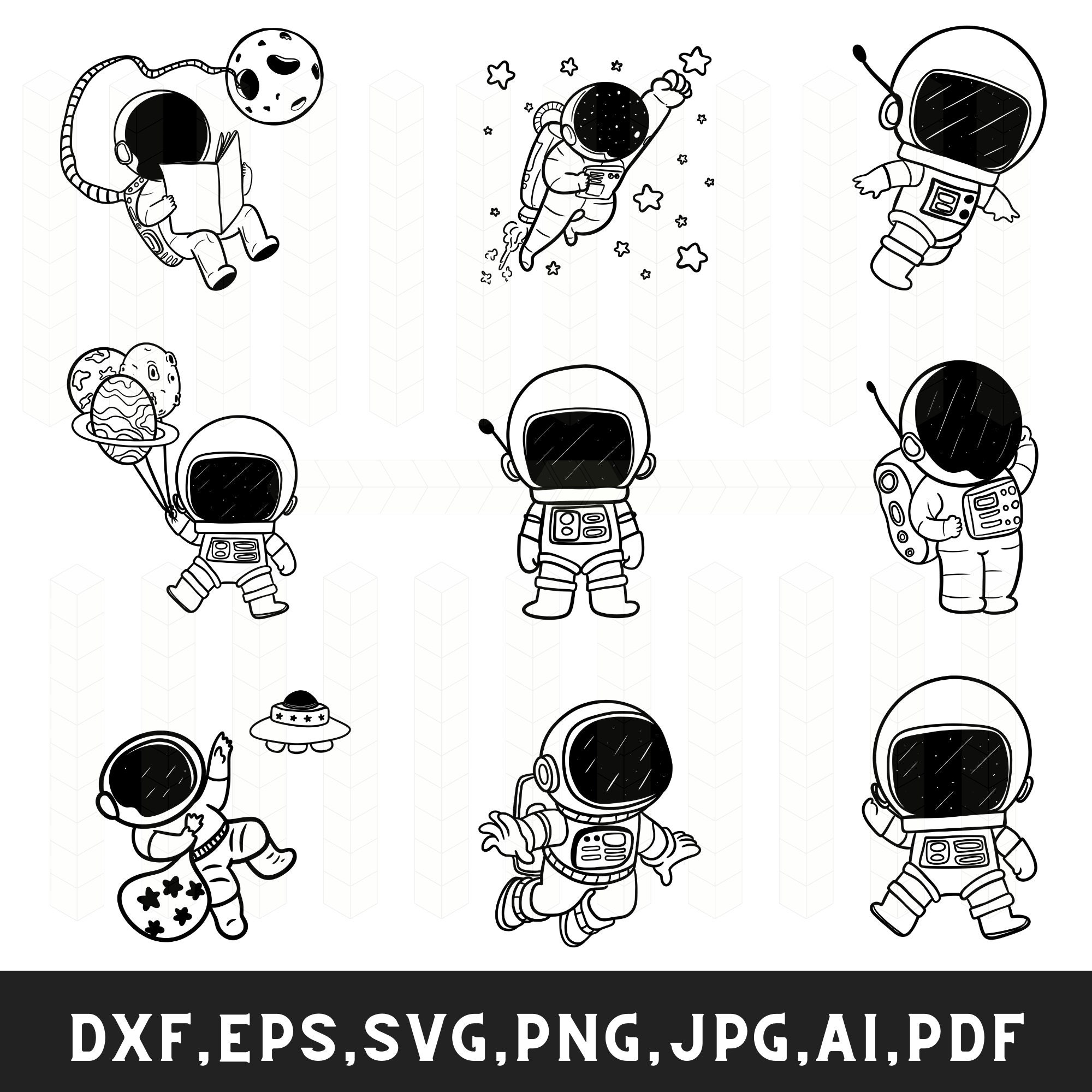 Astronaut Svg Png, Cute Astronaut Space Svg, Kids Astronaut Png ...