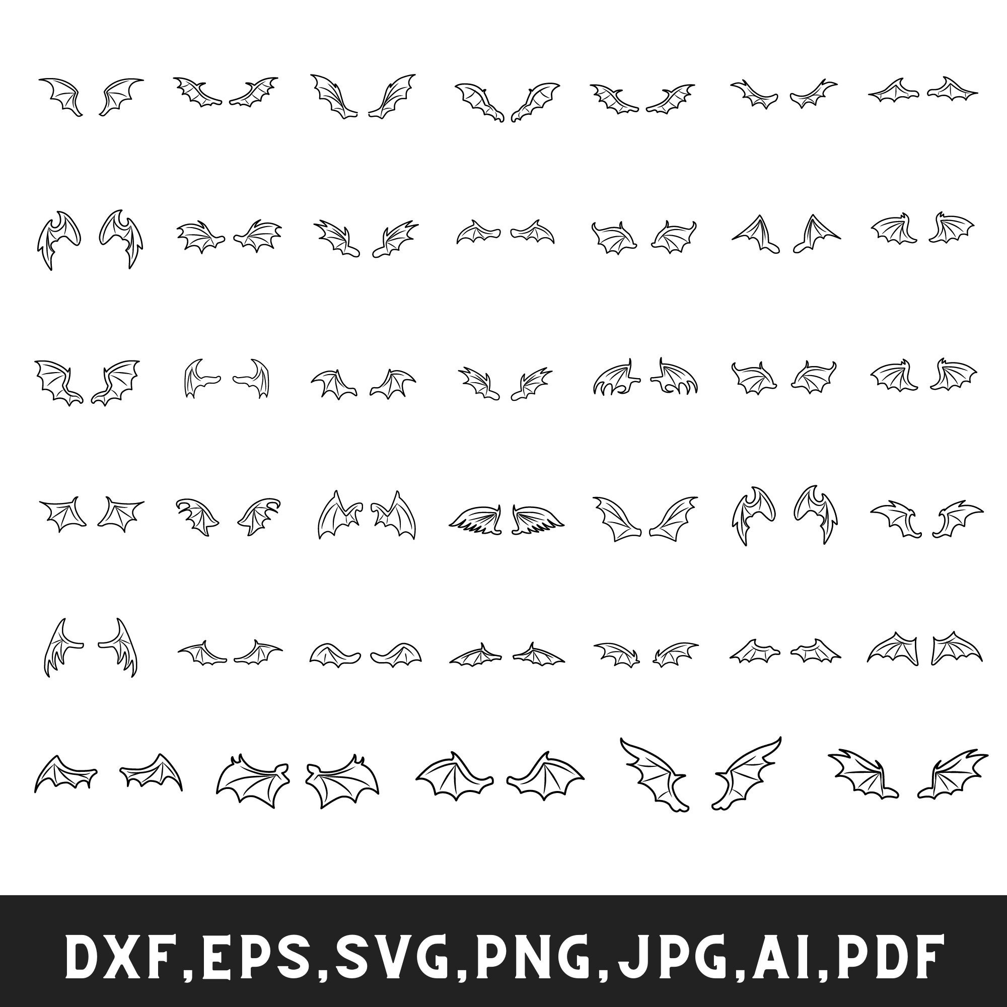 Wings Svg Bundle, Fourth Wing Svg, Angel Wings Svg, Wings Cut Files ...