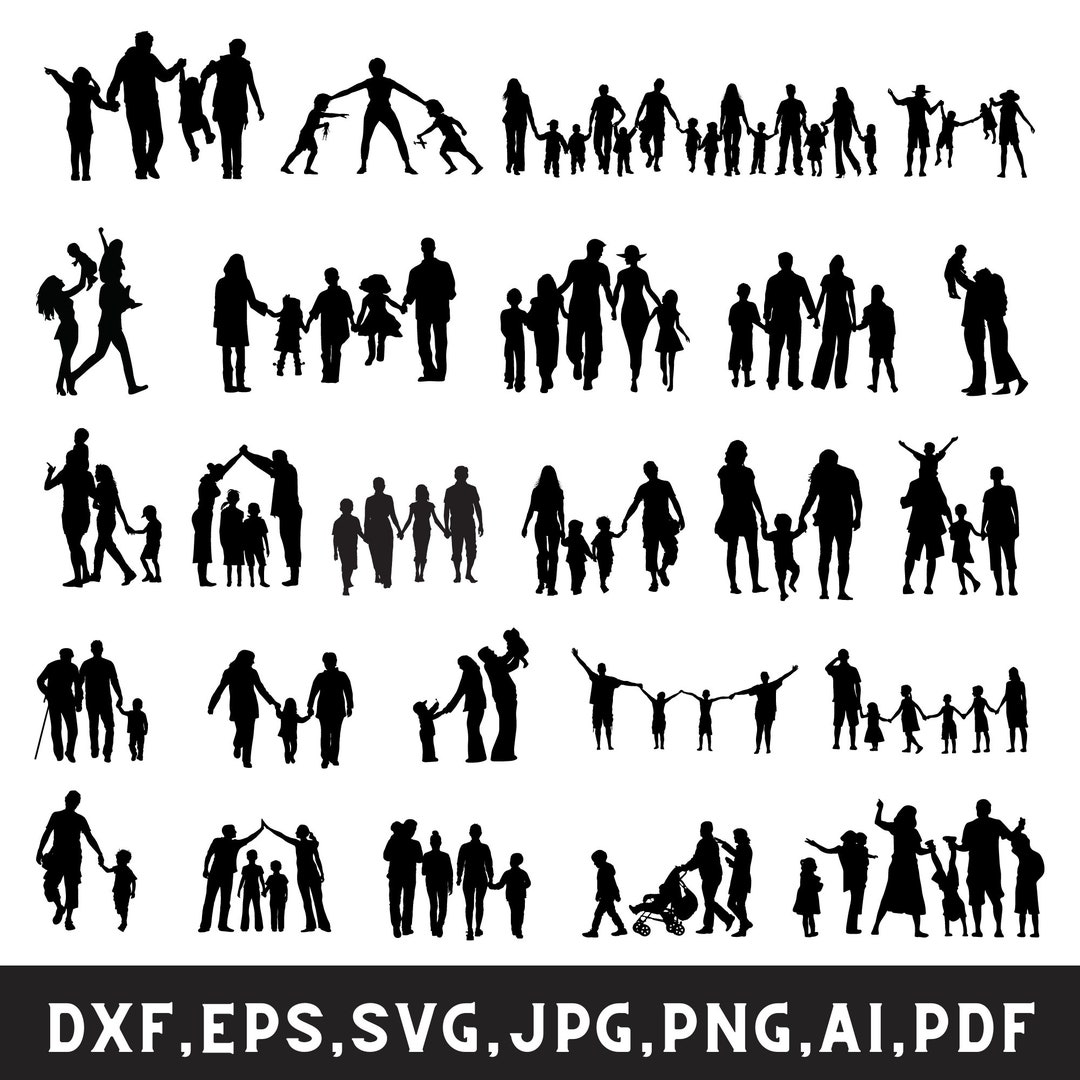 Family Svg Png Bundle, Family Clipart, , Family Silhouette, Family Svg ...