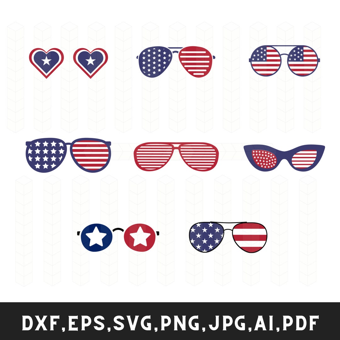 4th of July Sunglasses Png, Patriotic Sunglasses Svg, American ...