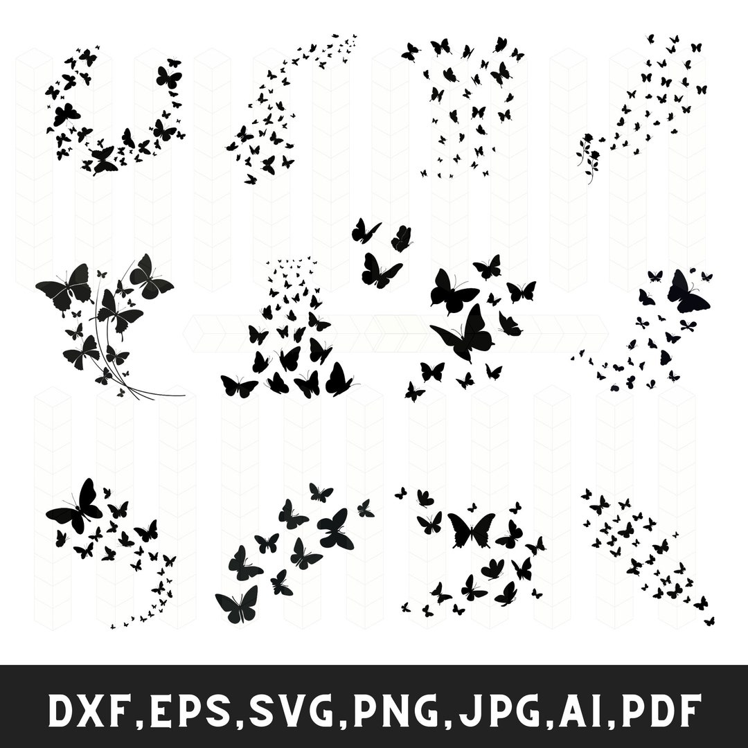 Flying Butterflies Svg Bundle Butterfly Flying Flying Butterflies