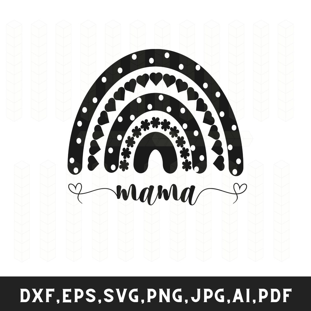 Mama Rainbow Png, Boho Mama Rainbow Svg, Mother's Day Rainbow, Mama Svg ...