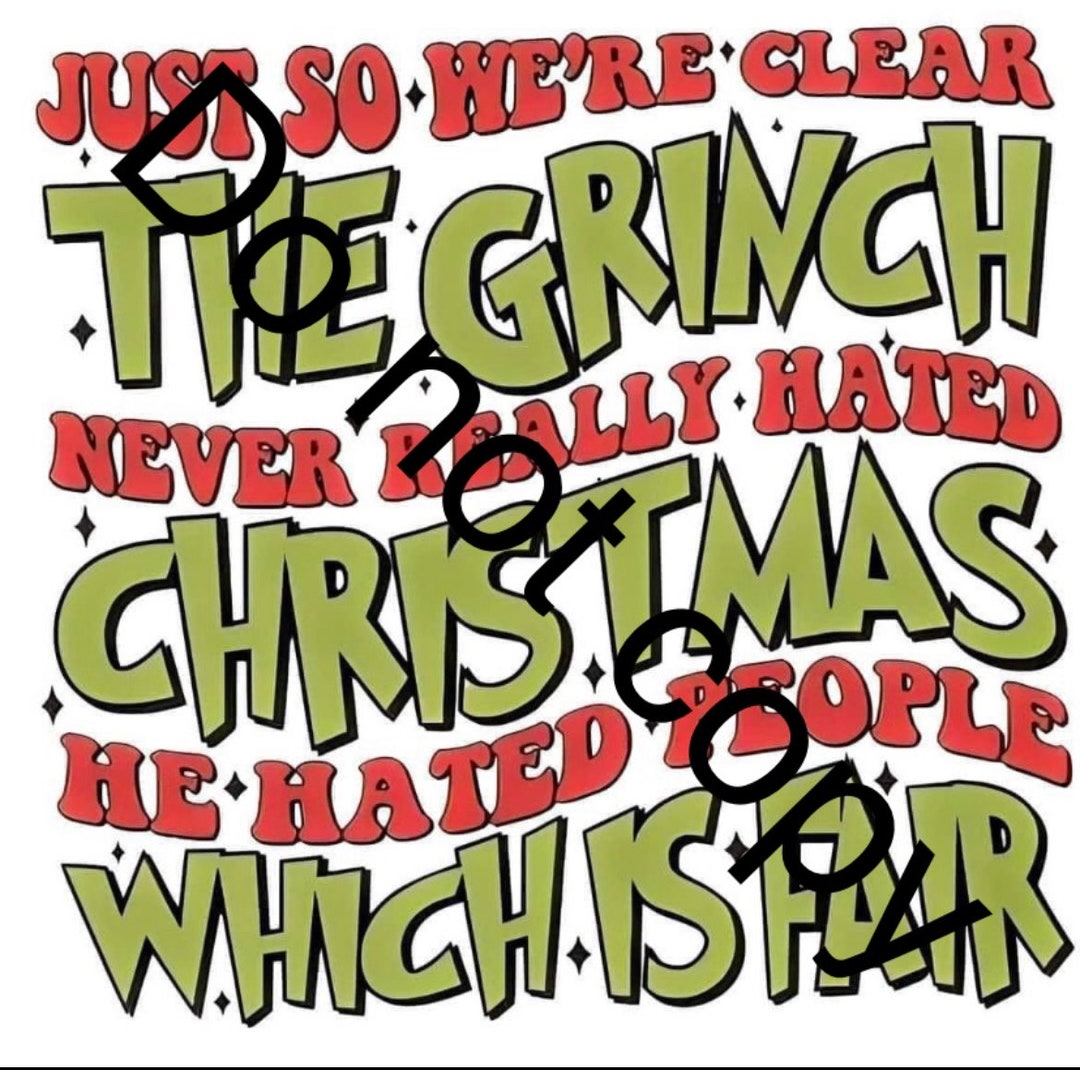 Grinch Png Grinch Wavy Text Png Grinch Christmas Png Sublimation - Etsy