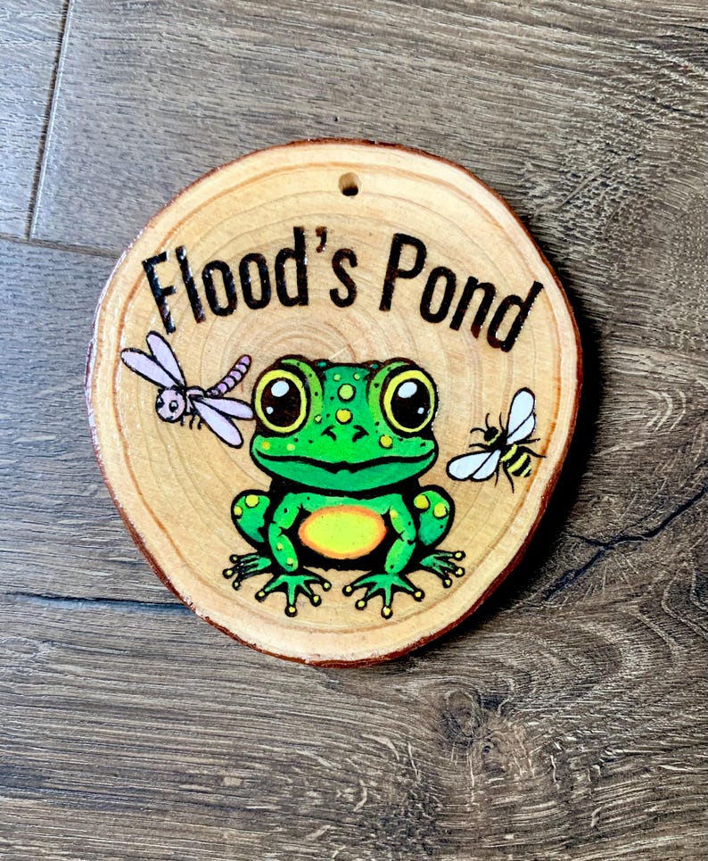Wildlife Custom Pond Sign/plaque Laser Engraved/ Hand Painted- Pond ...