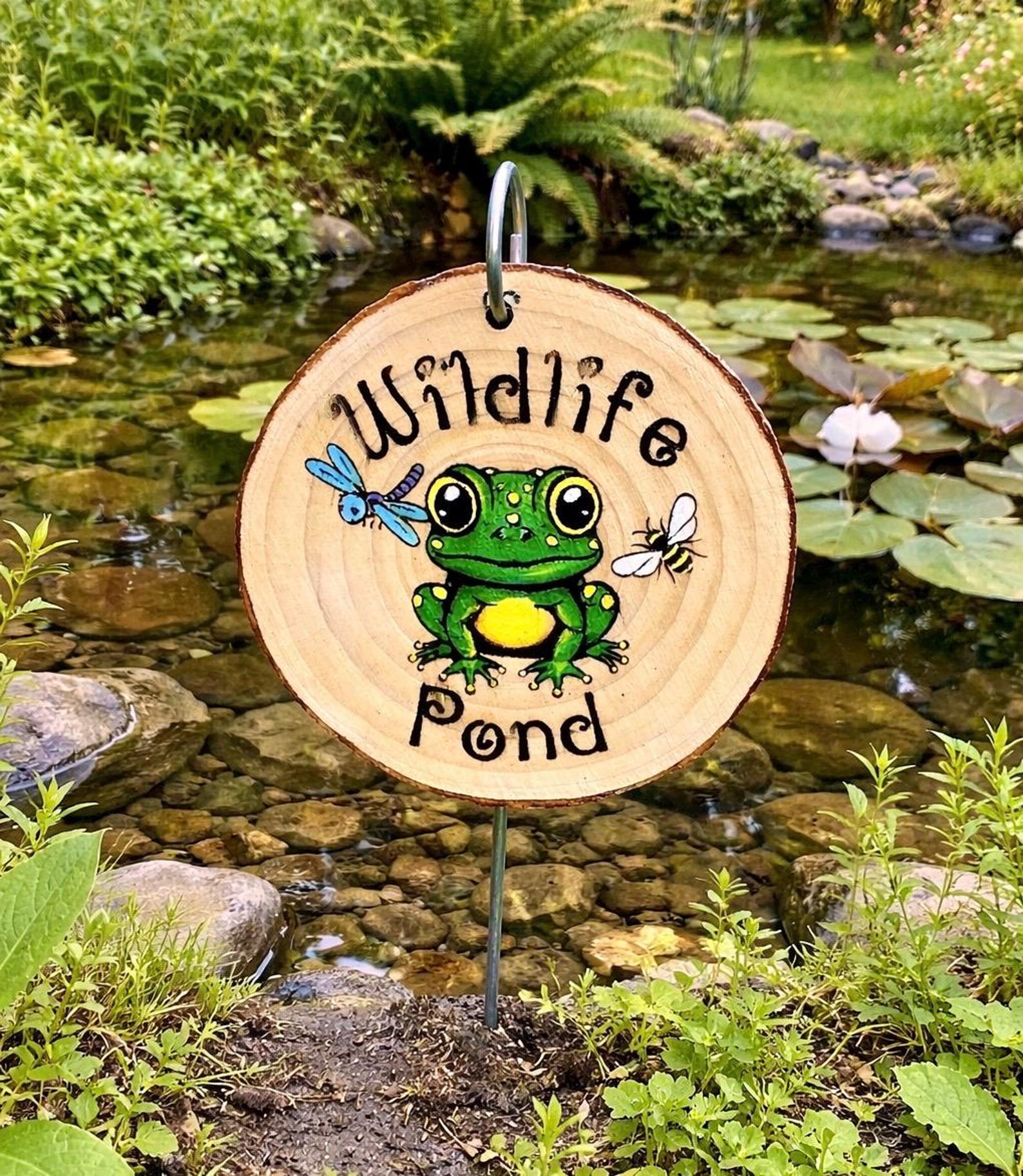Wildlife Custom Pond Sign/plaque Laser Engraved/ Hand Painted- Pond ...