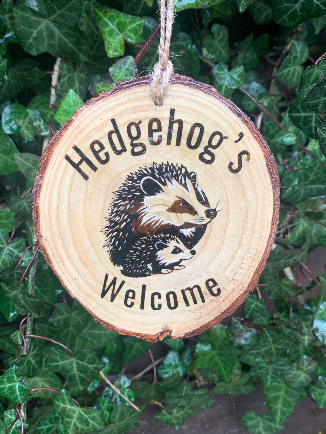 Woodland Hedgehog Welcome Garden Sign, Hedgehog Plaque Laser Engraved ...