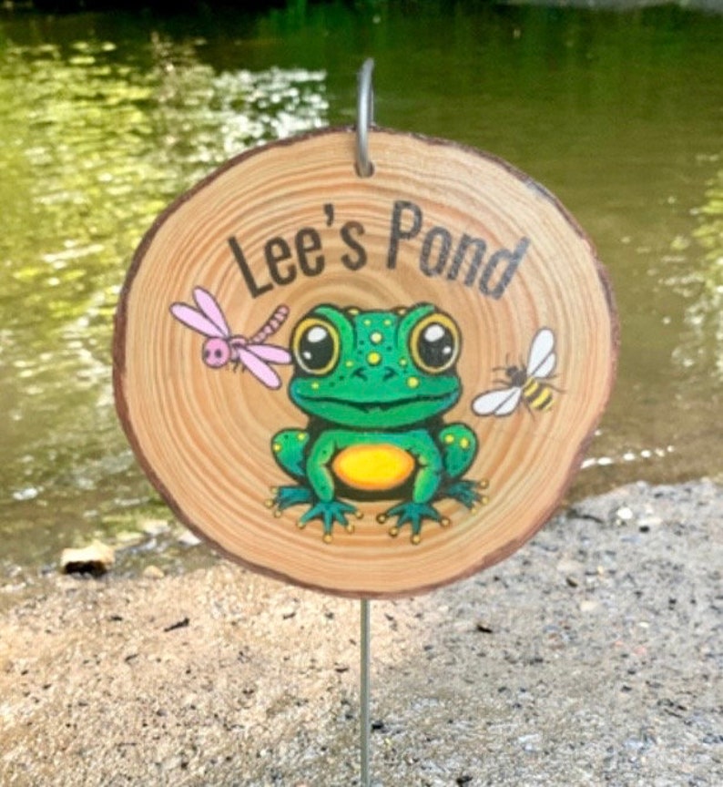Wildlife Custom Pond Sign/plaque Laser Engraved/ Hand Painted- Pond ...
