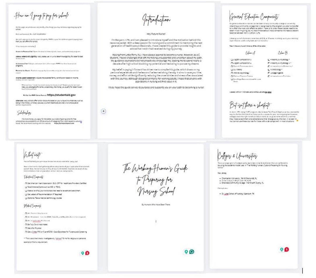 The Working Humans Guide to Nursing School - Nursing Student Prep, Pre ...